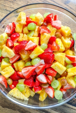 Dessert - Fruit salad with honey lime dressing recipe