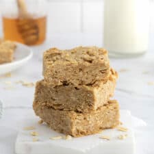 Snack - 3-Ingredient Peanut Butter Honey Oat Bars recipes